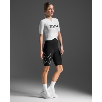 2XU Light Speed React Sleeved Trisuit Women - black/white | BIKE24
