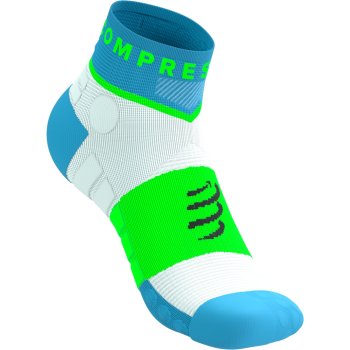 Compressport Ultra Trail Low Compression Socks - norse blue/neon green ...