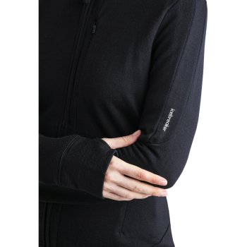 Icebreaker Merino 260 Quantum IV Long Sleeve Zip Jacket Women - Black | BIKE24