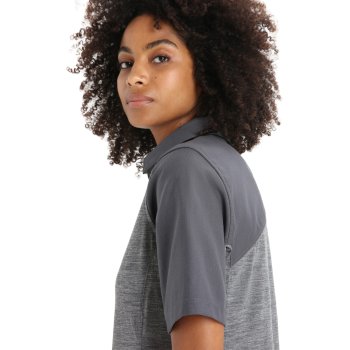 Icebreaker Hike Short Sleeve Top Women - Gritstone Hthr/Monsoon | BIKE24