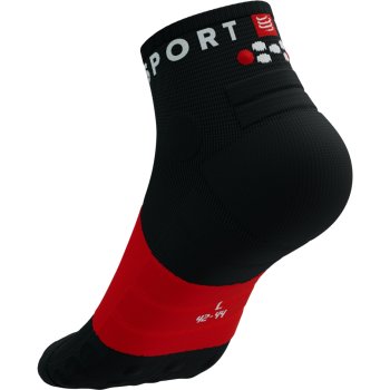 Compressport Ultra Trail Low Compression Socks - black/white/core red ...
