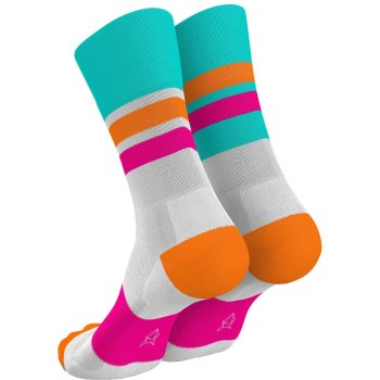 INCYLENCE Ultralight Tracks Socks - Cyan Pink | BIKE24