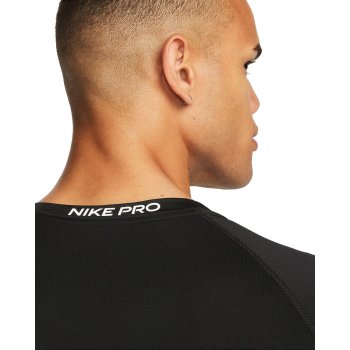Nike Pro Dri-FIT Tight Top Short Sleeve Shirt Men - black/white FB7932-010
