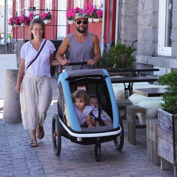Hamax Avenida Bike Trailer for 2 Kids - Incl. Drawbar and Stroller ...