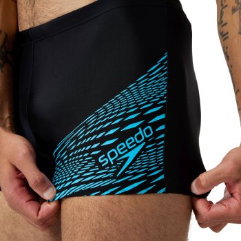 Speedo Medley Logo Aquashort Men - black/picton blue | BIKE24