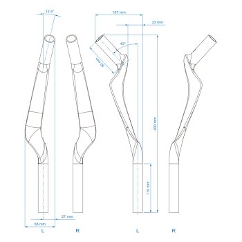 Profile Design Extensions - 43 ASC | Carbon - 340mm | BIKE24