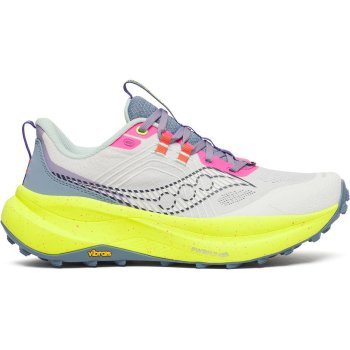 Saucony Xodus Ultra 4 Hardloopschoenen Dames - white/citron | BIKE24