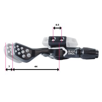 BikeYoke Triggy Alpha Handlebar Remote - Short - black | BIKE24
