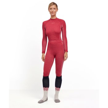 Falke Wool-Tech Trend 3/4 Tights Women - red 8644 | BIKE24