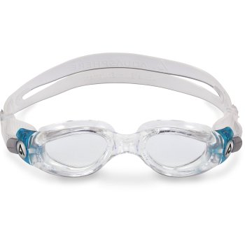 AQUASPHERE Kaiman Small Swim Goggles - Clear - Transparent/Turquoise ...