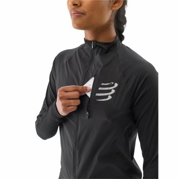 Compressport Hurricane Windproof Jacket Women - black | BIKE24