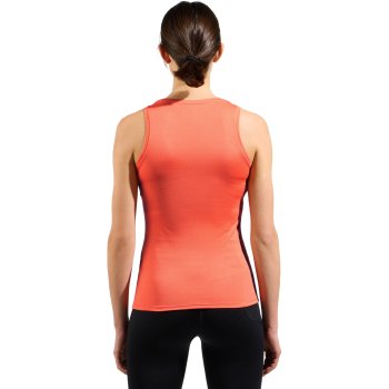 Odlo Active F-Dry Light V-Neck Base Layer Singlet Women - living coral ...