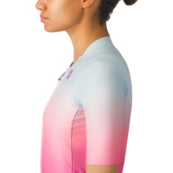 Castelli UPF Maglia da donna a manica corta - winter sky/violet pink ...