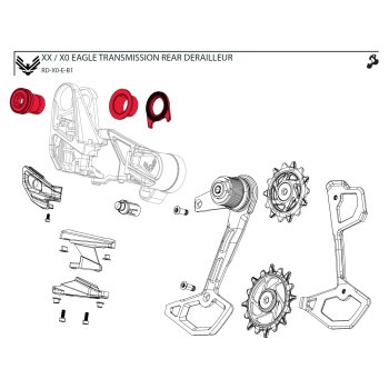 SRAM Full Mount Bolt Kit for X0 Eagle Rear Derailleur - AXS | T-Type ...