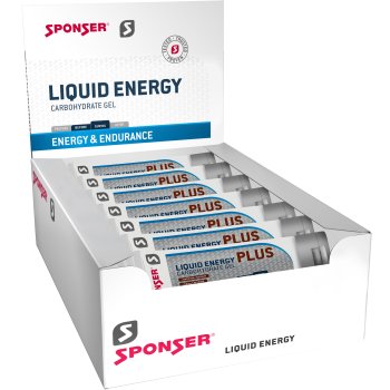 SPONSER Liquid Energy Plus - Carbohydrate Gel + Caffeine - Tube - 18x70g