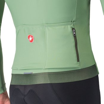 Castelli Espresso Thermal Jersey Men - green pepper/deep green 354 | BIKE24