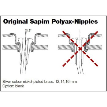 Sapim Polyax Aluminium Nipple 2mm - Double Square | BIKE24