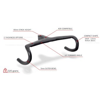 Vision Metron 5D EVO Handlebar/Stem Unit - Carbon | ACR - black | BIKE24