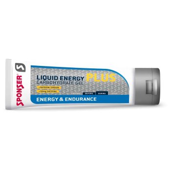 SPONSER Liquid Energy Plus - Carbohydrate Gel + Caffeine - Tube - 18x70g
