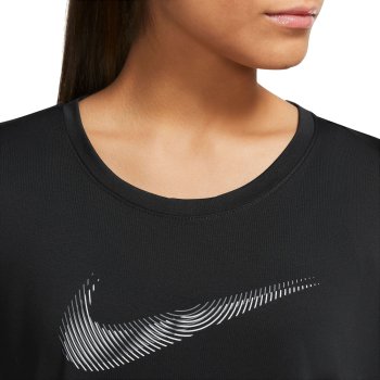 Nike Camiseta Mujer - Dri-FIT Swoosh - black/cool grey FB4696-010 | BIKE24