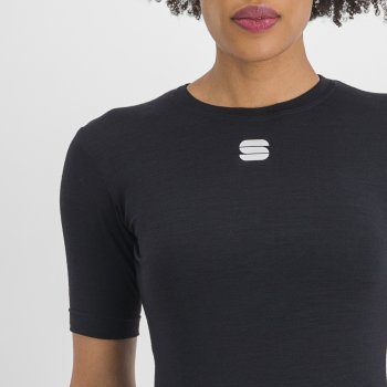 Sportful Merino Tee Short Sleeve Women - 002 Black | BIKE24