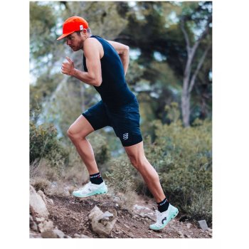 Compressport Ultra Trail Low Compression Socks - black/white/core red ...