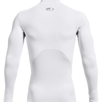 Under Armour ColdGear® Compression Mock Shirt Men - White/Black | BIKE24