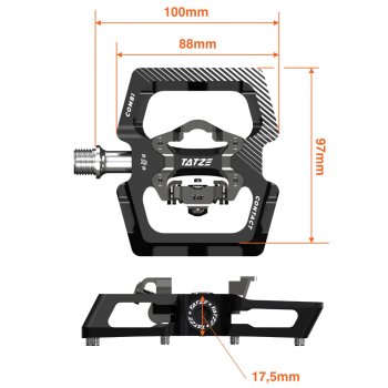 Tatze CONTACT Combi Hybridpedale - schwarz | BIKE24