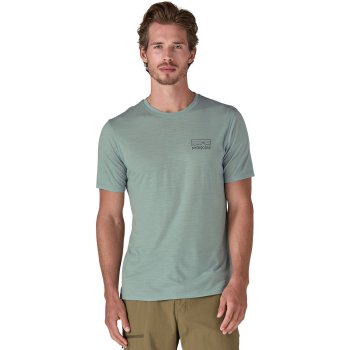 Patagonia Maglietta Uomo - Capilene Cool Merino Graphic - Strata Stripe: Seabird Grey