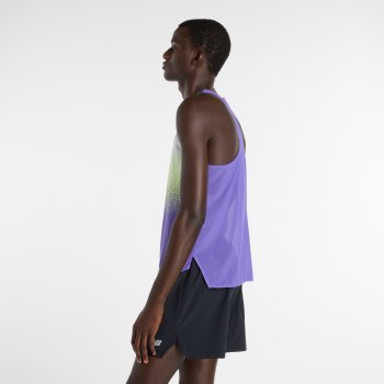 New Balance Race Day Ultra Light Printed Singlet Men - Electric Purple ...