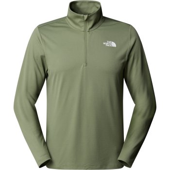 The North Face Maglia a Maniche Lunghe Uomo - 24/7 1/4 Zip - Bark Mist ...