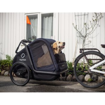 Hamax Pluto Large Bike Trailer for Dogs - Incl. Drawbar and Stroller ...