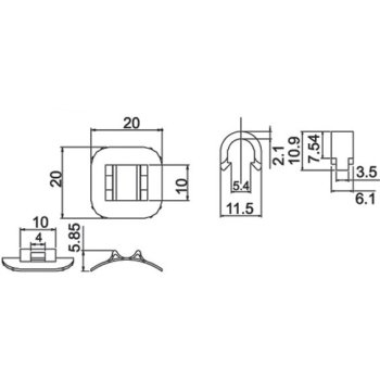 Jagwire C-Clip Hose Guide (4 pcs) | BIKE24