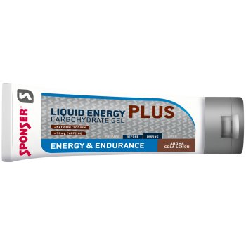 SPONSER Liquid Energy Plus - Carbohydrate Gel + Caffeine - Tube - 18x70g