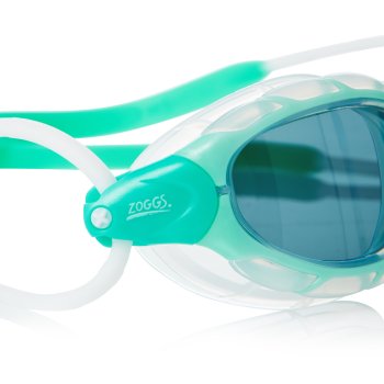 Zoggs Predator Swimming Goggles - Tint Smoke Lenses - Small Fit - Green ...