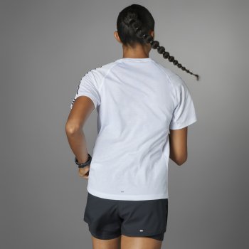 adidas Own The Run 3-Stripes Tee Women - white IQ3876 | BIKE24