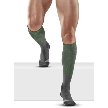 CEP Hiking Merino Compression Socks Men - green/light grey | BIKE24