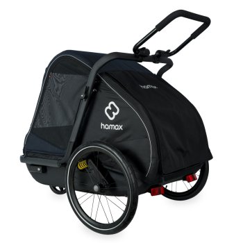 Hamax Pluto Large Bike Trailer for Dogs - Incl. Drawbar and Stroller ...