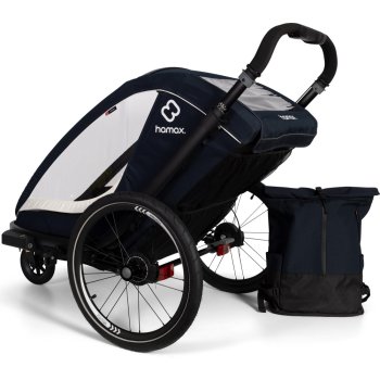 Hamax Breeze One Bike Trailer for 1 Kid - Incl. Drawbar and Stroller ...