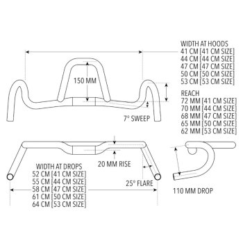 Redshift Kitchen Sink Loop Handlebar - 31.8 | Gravel - 20mm Rise - 25 ...