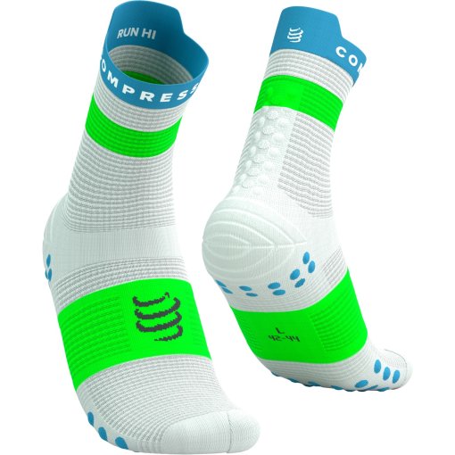 Compressport Pro Racing Kompressionssocken v4.0 Run High - white/norse ...